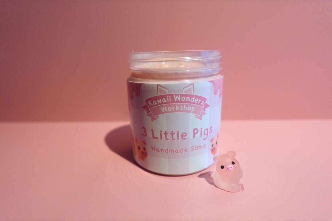6oz 3 Little Pigs Slime - Gloss Handmade Slime With Charm, Perfect ...