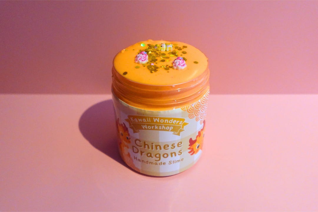 6oz Chinese Dragons Slime - Gloss Handmade Slime With Charm, Perfect ...