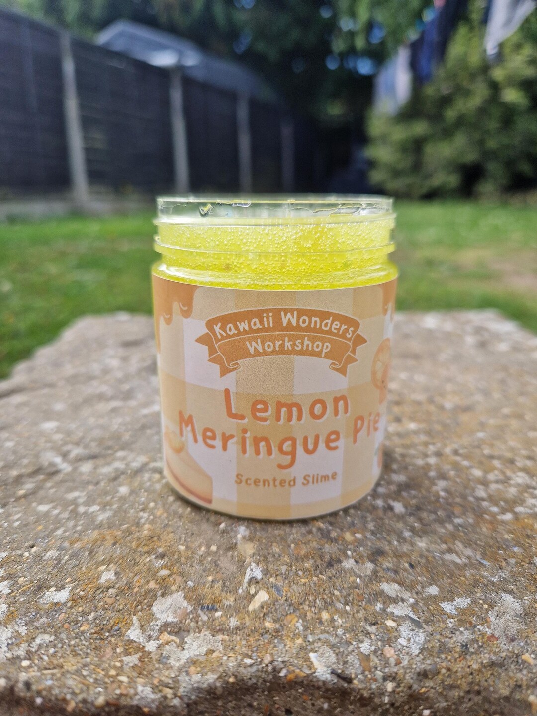 6oz Lemon Meringue Pie Slime - Clear Handmade Slime With Resin Charms ...