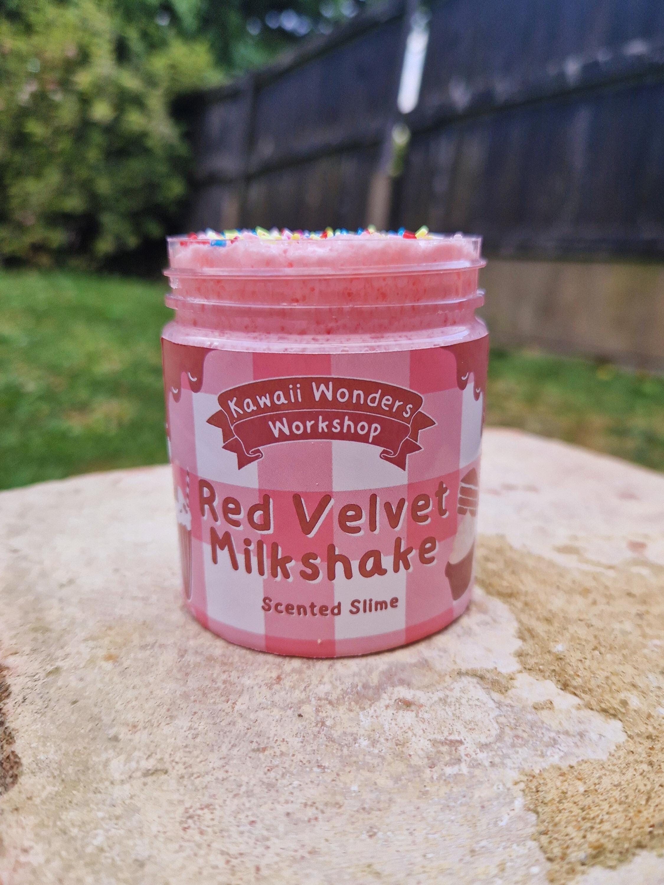 6oz Red Velvet Milkshake Snow Slime - Fluffy Handmade Snow Slime ...