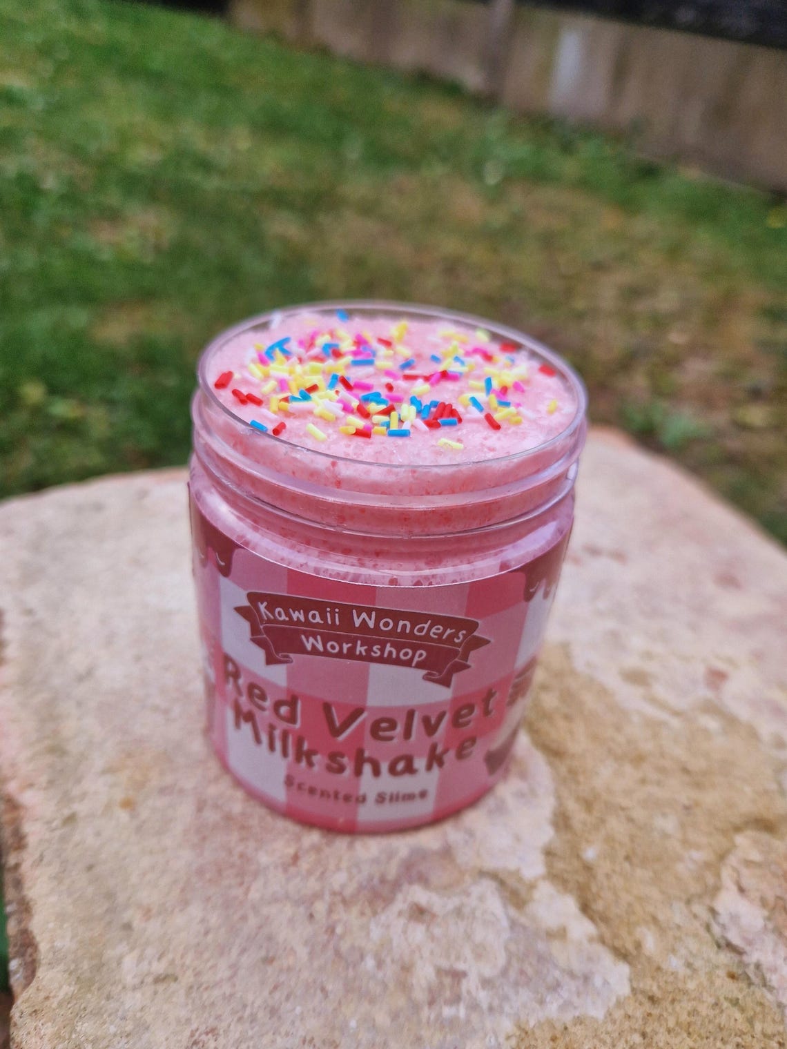 6oz Red Velvet Milkshake Snow Slime Fluffy Handmade Snow Slime, Highly ...