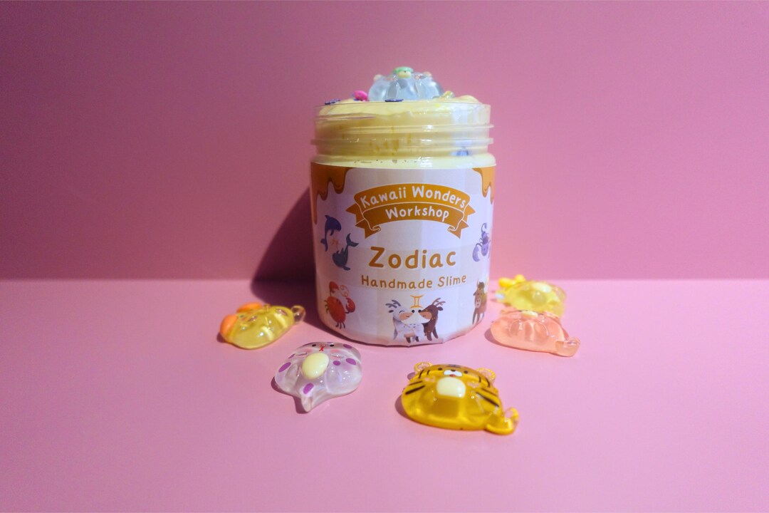 6oz Zodiac Slime - Gloss Handmade Slime With Charm, Perfect Sensory ...