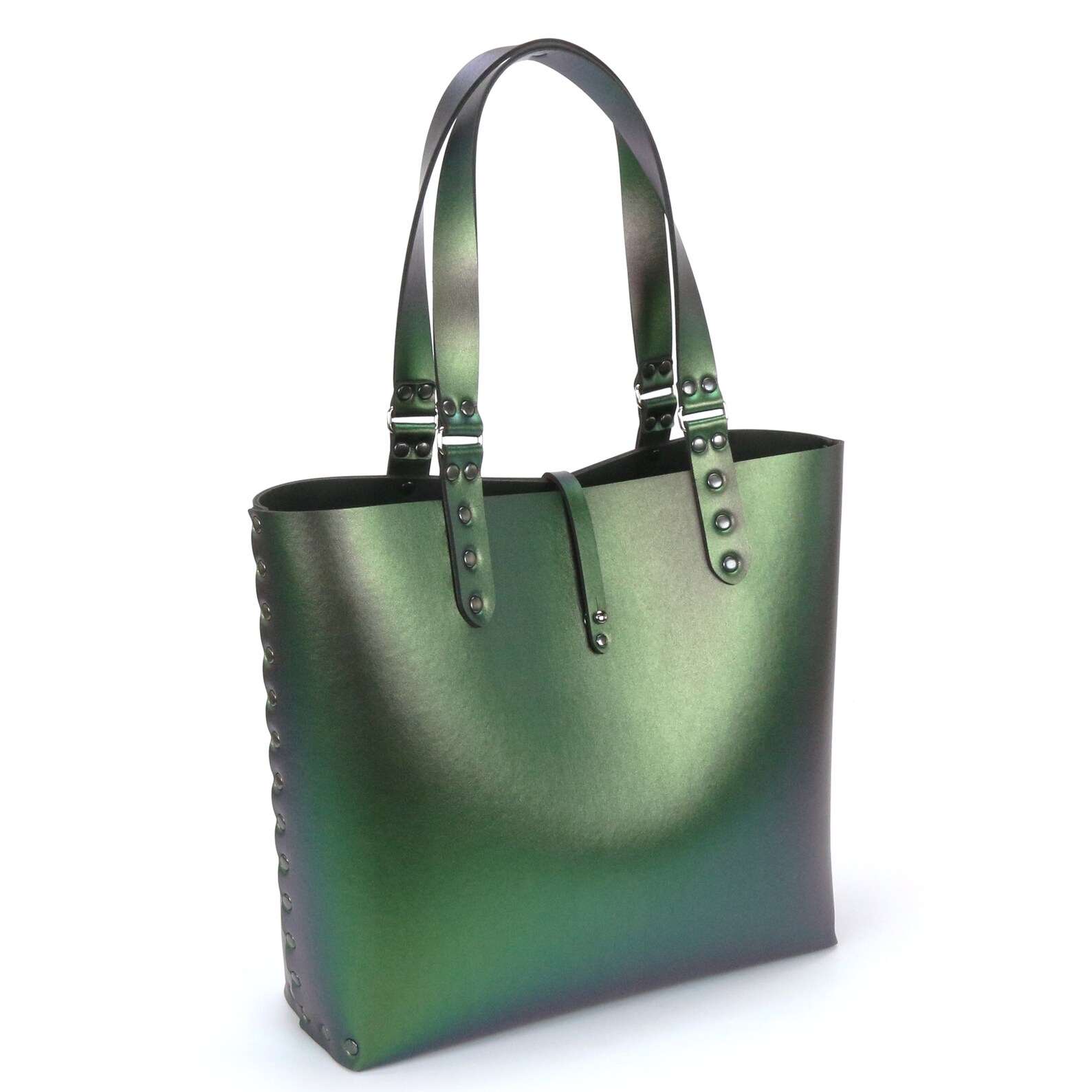 Emerald Tote Bag | Emerald Green Iridescent Tote | Vegan Tote Bag ...