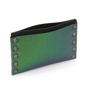 Emerald Thin Wallet | Emerald Green Iridescent Wallet | Card Holder ...