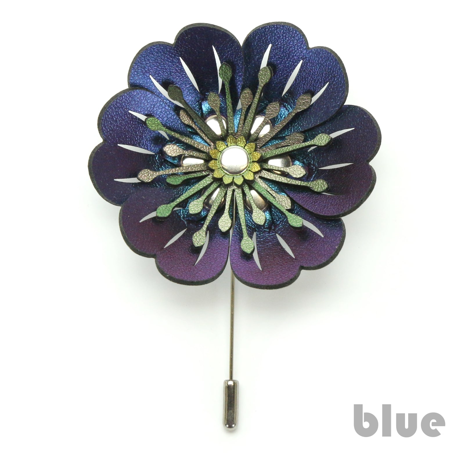 Flower Pin, Flower Stick Pin, Flower Brooch, Vegan Flower Brooch, Faux ...