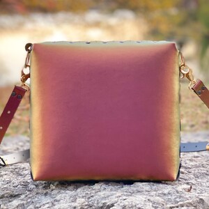 Red Medium Crossbody Bag, Personalized Handbag, Vegan Leather, Zipper ...