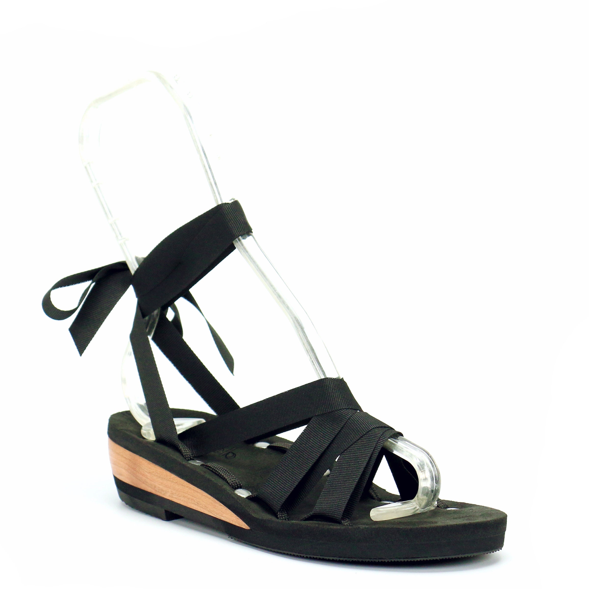 Low Wedge Slide Ribbon Sandals - 6 Interchangeable Ribbons - Vegan ...