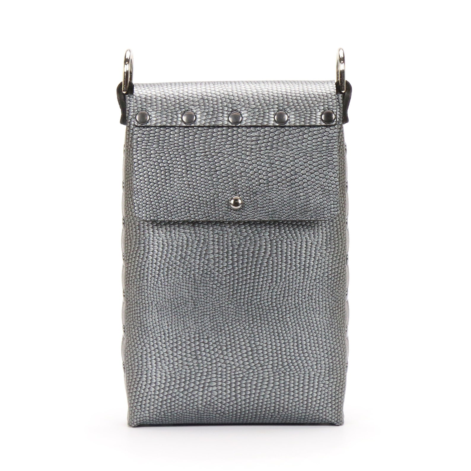 Pewter Mobile Bag | Dark Silver Cell Phone and Travel Bag | Vegan Bag ...
