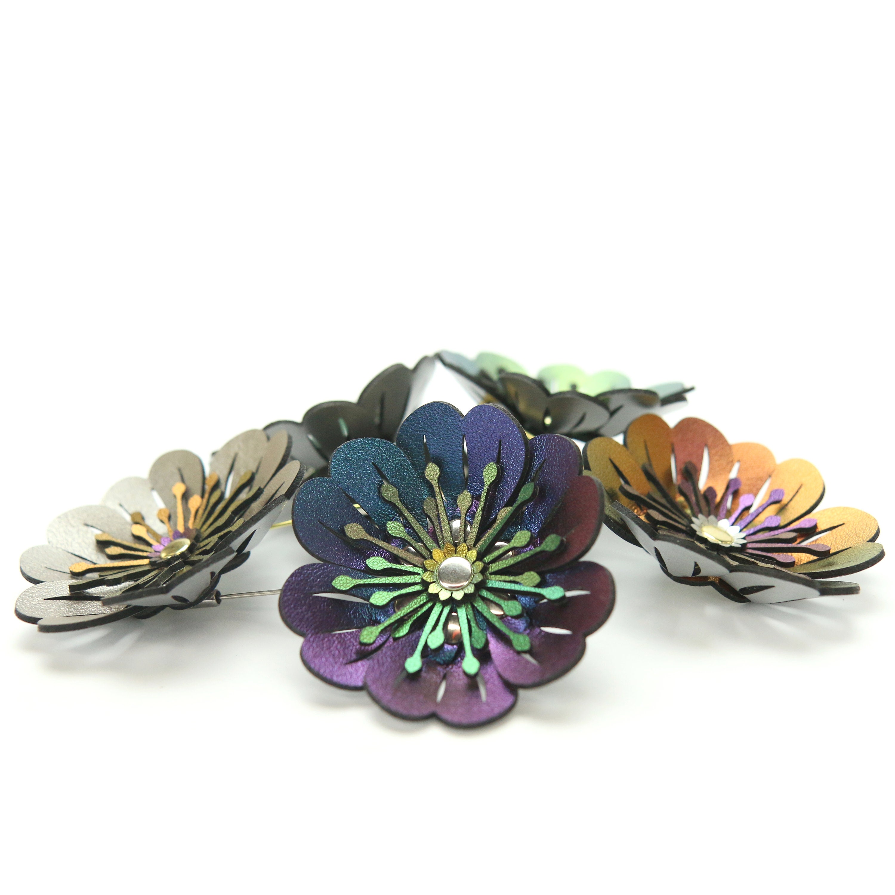 Flower Pin, Flower Stick Pin, Flower Brooch, Vegan Flower Brooch, Faux ...
