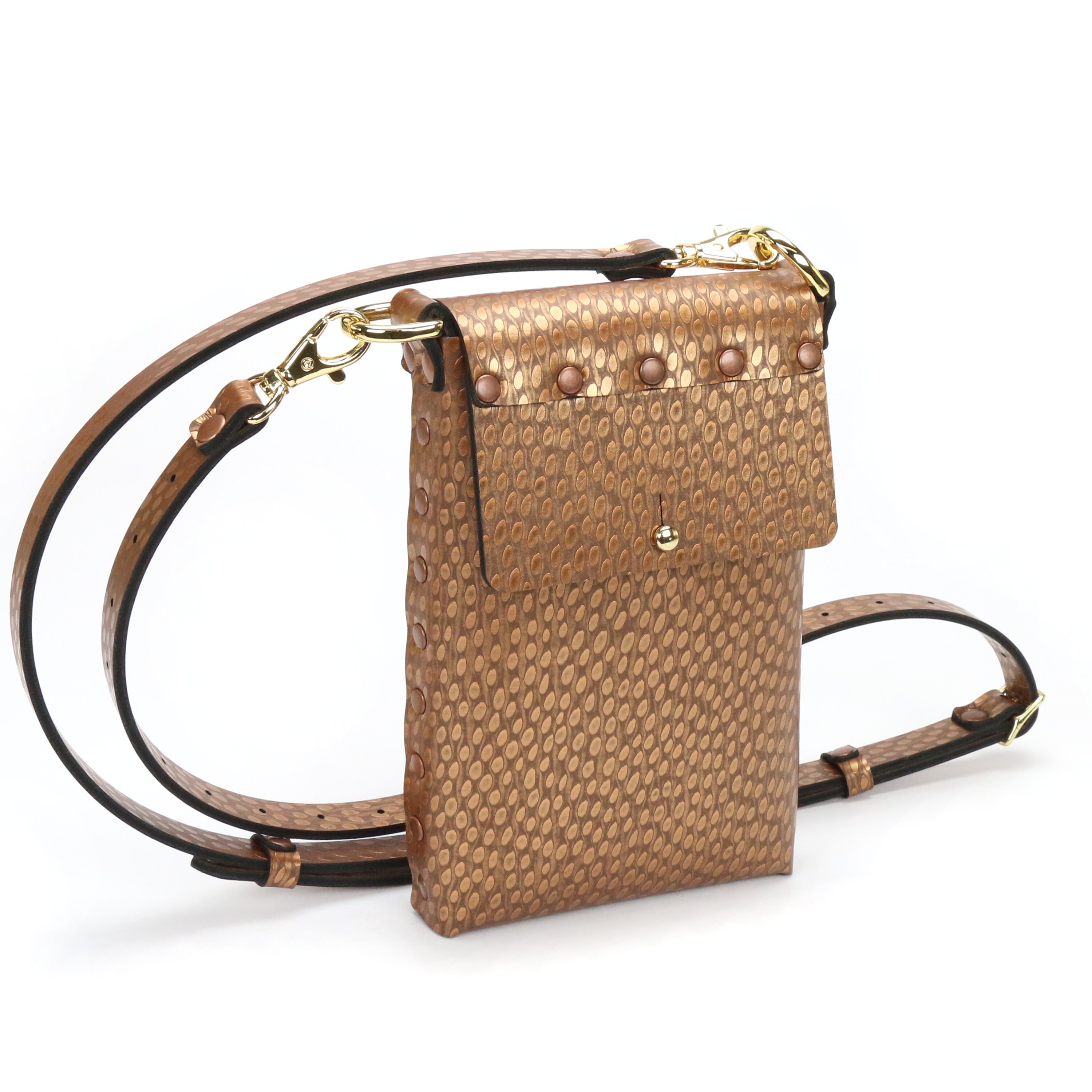 Copper Mobile Bag | Copper Cell Phone and Travel Bag | Vegan Crossbody ...