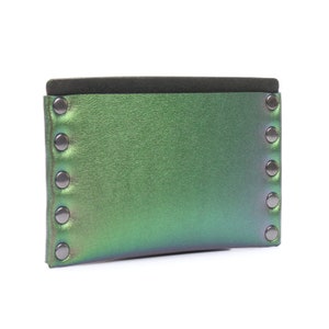 Emerald Thin Wallet | Emerald Green Iridescent Wallet | Card Holder ...