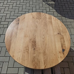 Solid Oak Round Tabletops, Oak Tabletop, Natural Oak, Solid Oak, Custom ...