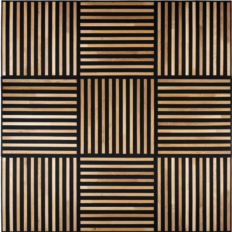 Oak Wooden Slats, Wall Panels, Premium Solid Oak Wall Panel 50x50 ...