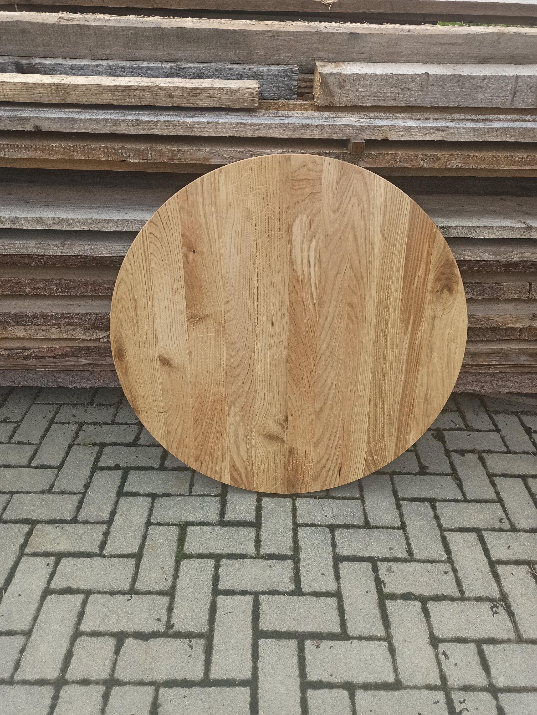 Solid Oak Round Tabletops, Oak Tabletop, Natural Oak, Solid Oak, Custom-made Tabletops ...