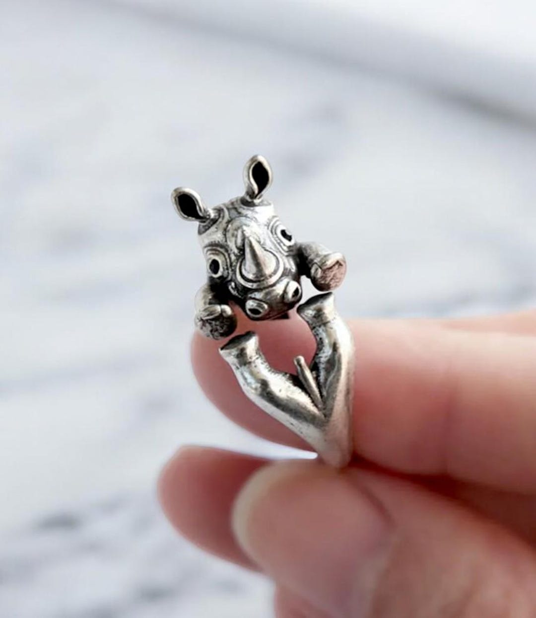 Hinoceros Rhino Ring Animals Rings for Women Engagement Ring Thumb Ring ...