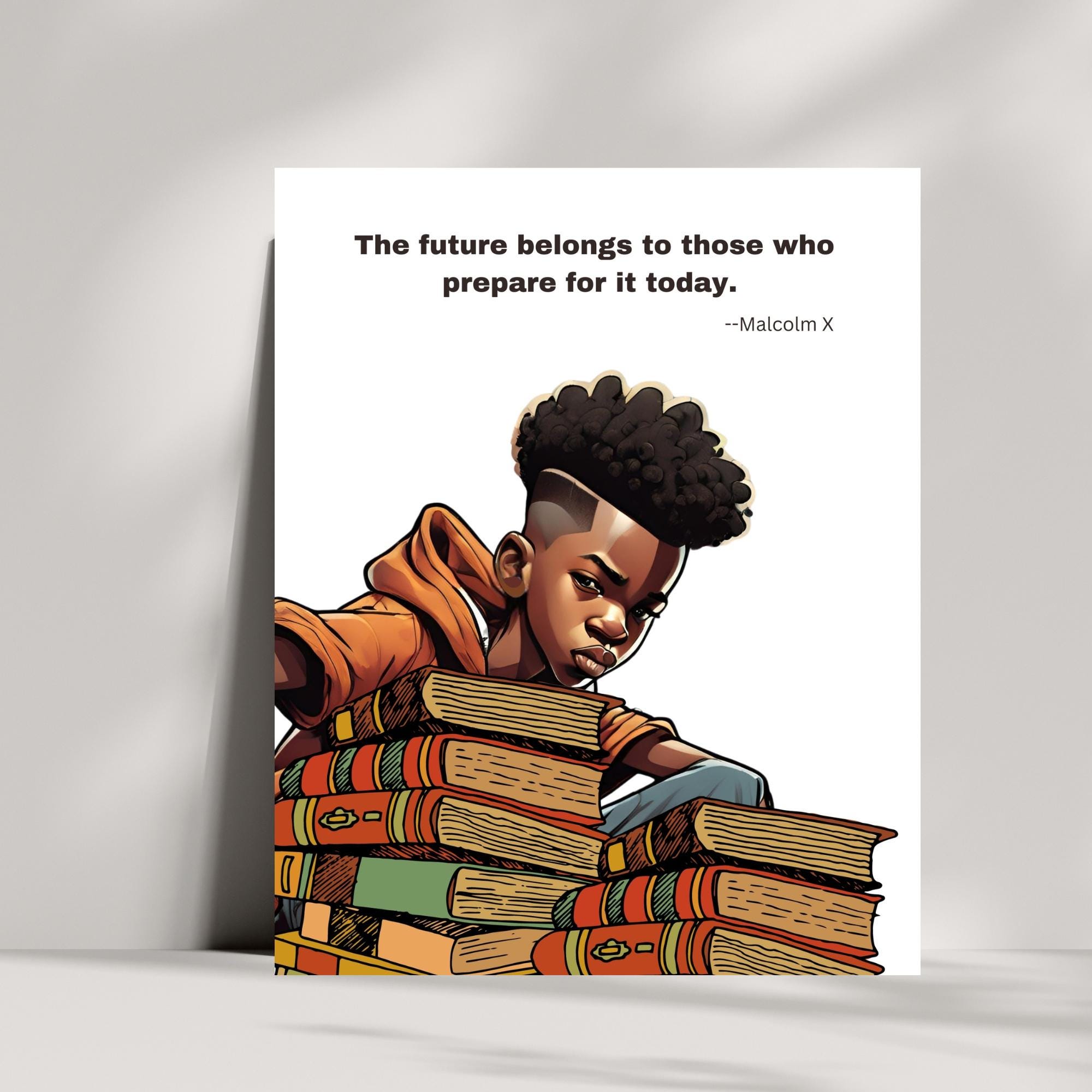 Black Boy Affirmation Wall Poster, Boys Black Art Print, Black Art ...