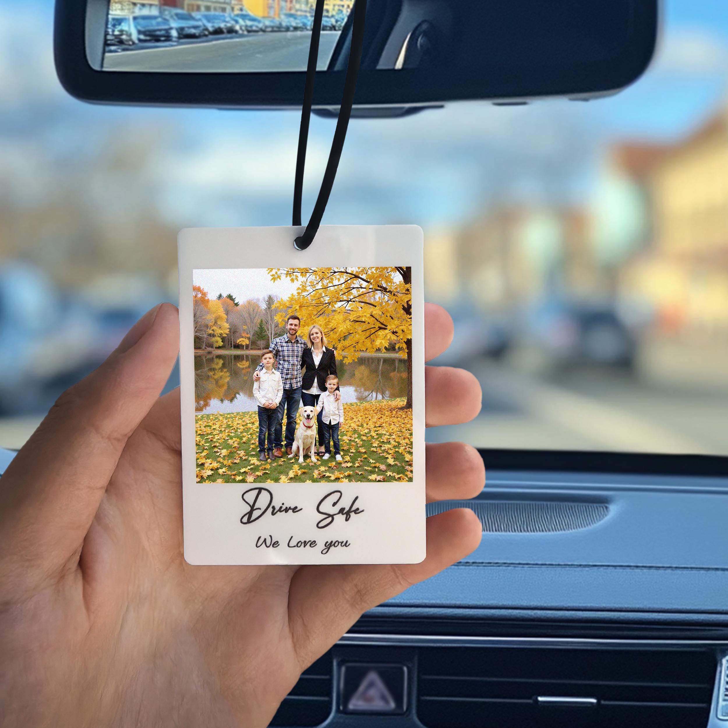 Custom Photo Car Mirror Tag, Custom Car Photo Hanger, Personalized ...