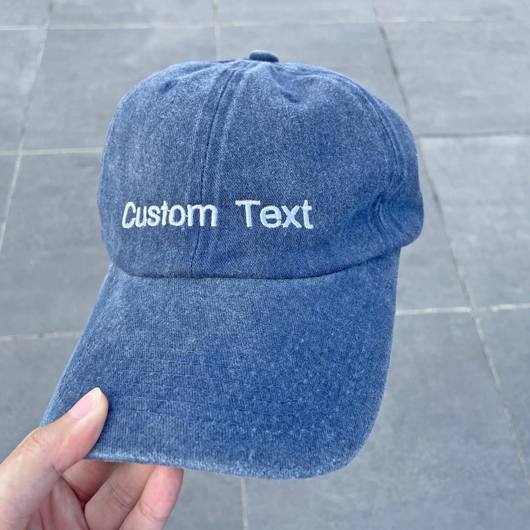 Personalized Embroidered Baseball Hat, Custom Dad Cap, Vintage Baseball ...