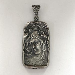 Art Nouveau Style Henryk Winograd Fine Silver Vintage Pendant - Etsy