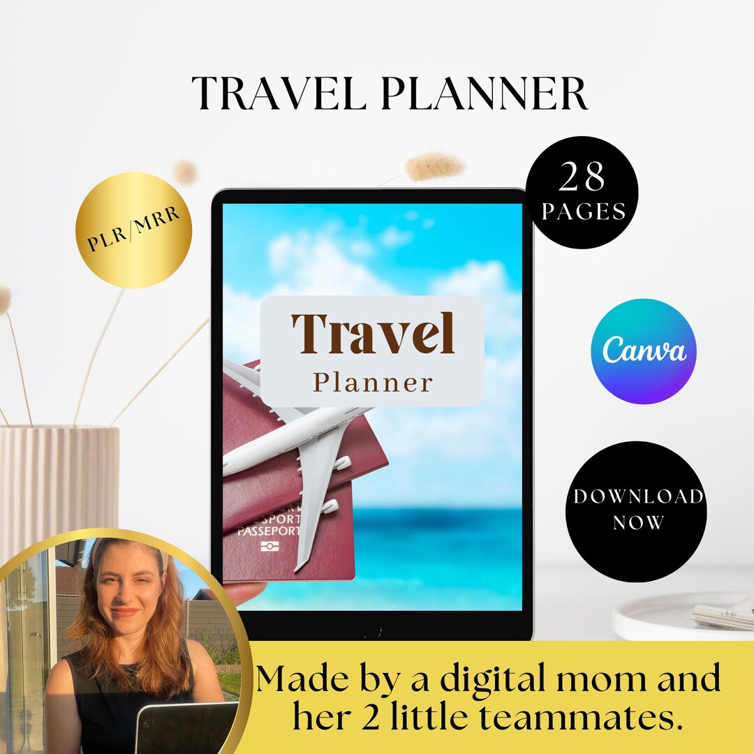 Travel Planner, PLR, Editable, Travel Itinerary Digital Travel Budget ...