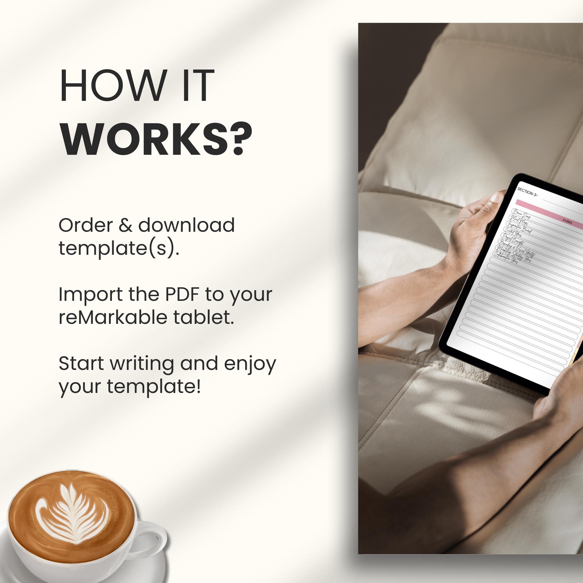 Remarkable Paper Pro Notebooks Bundle, Remarkable 2 Templates ...