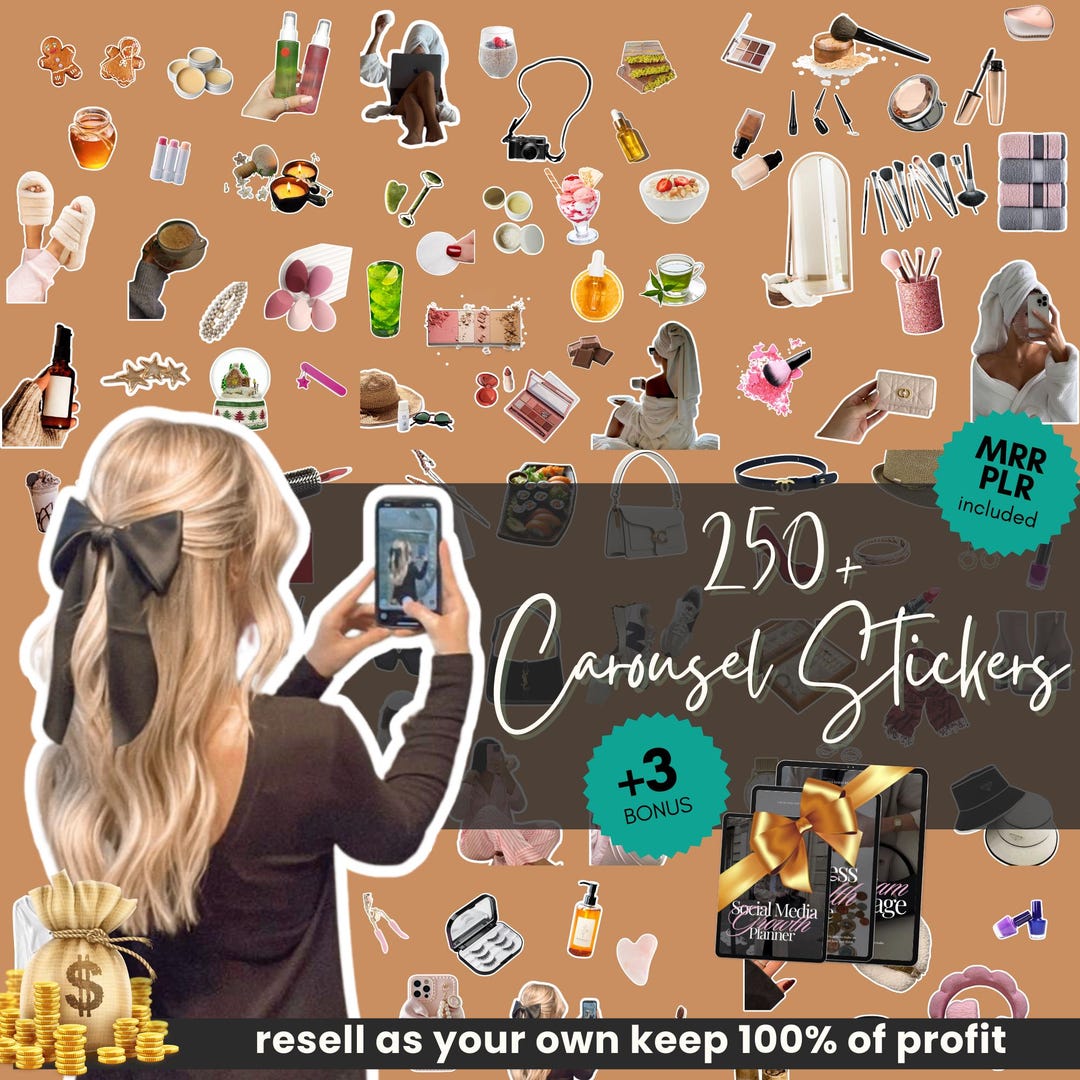 250+ Instagram Carousel Stickers, Canva Templates for Social Media ...