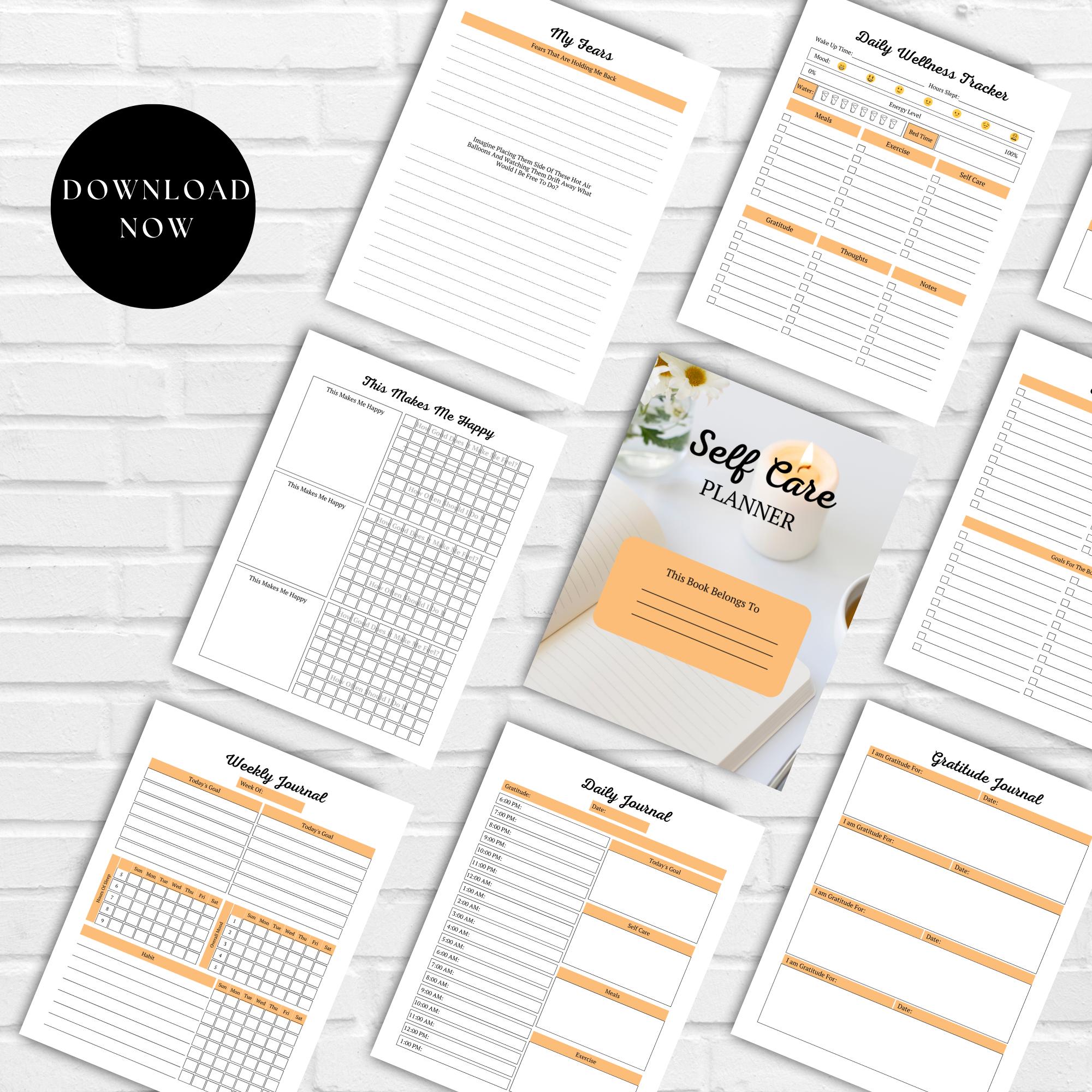 Digital Self Care Journal, Self Care Planner, PLR Resell, Canva ...