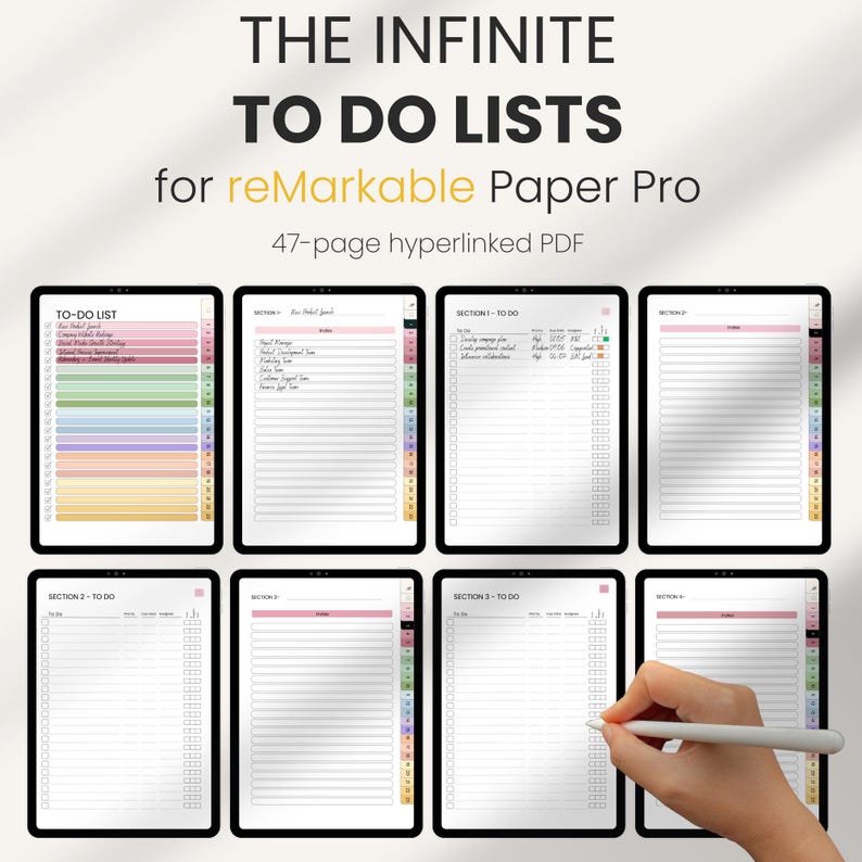 To Do List Notebooks for Remarkable Paper Pro, to Do List for ...