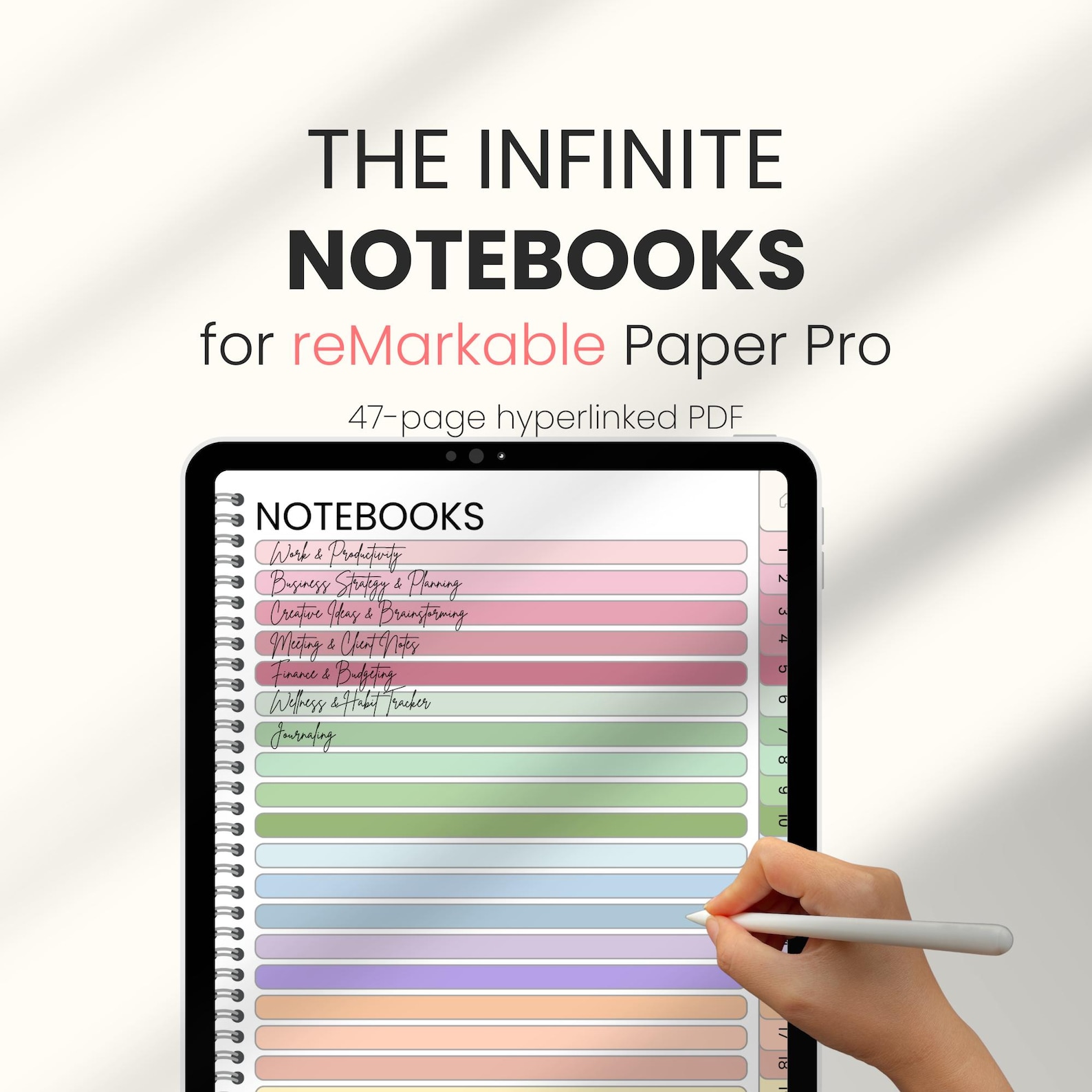 Remarkable Paper Pro Notebooks Bundle, Remarkable 2 Templates ...