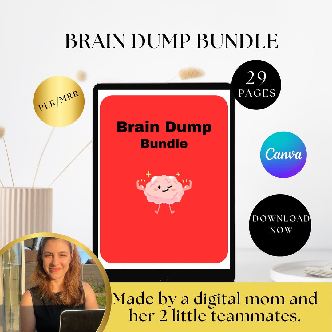 Brain Dump Bundle, PLR, Brain Dump Notebook, Brain Dump Printable ...