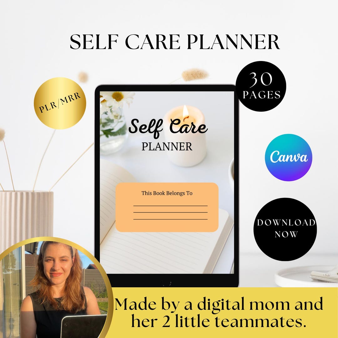 Digital Self Care Journal, Self Care Planner, PLR Resell, Canva ...