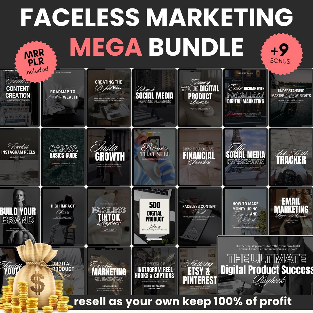 Faceless Digital Marketing Mega Bundle, Remarkable Templates, Done for ...