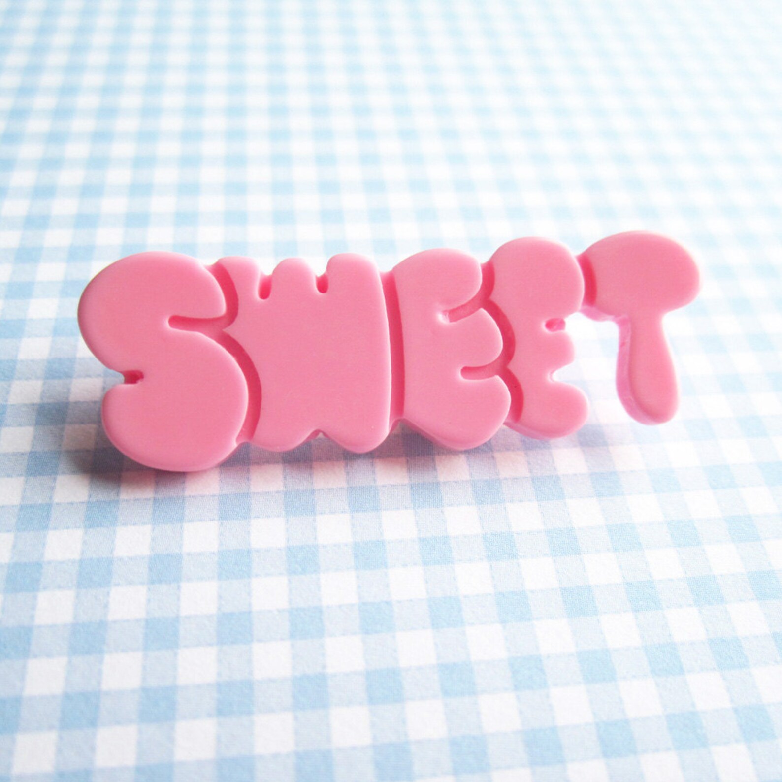 UK Shop Pink SWEET Word Brooch - Etsy