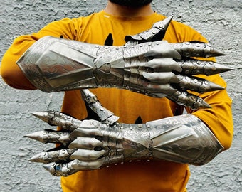 Medieval Nazgul Pair of Gloves Armor Gauntlets Halloween Cosplay ...