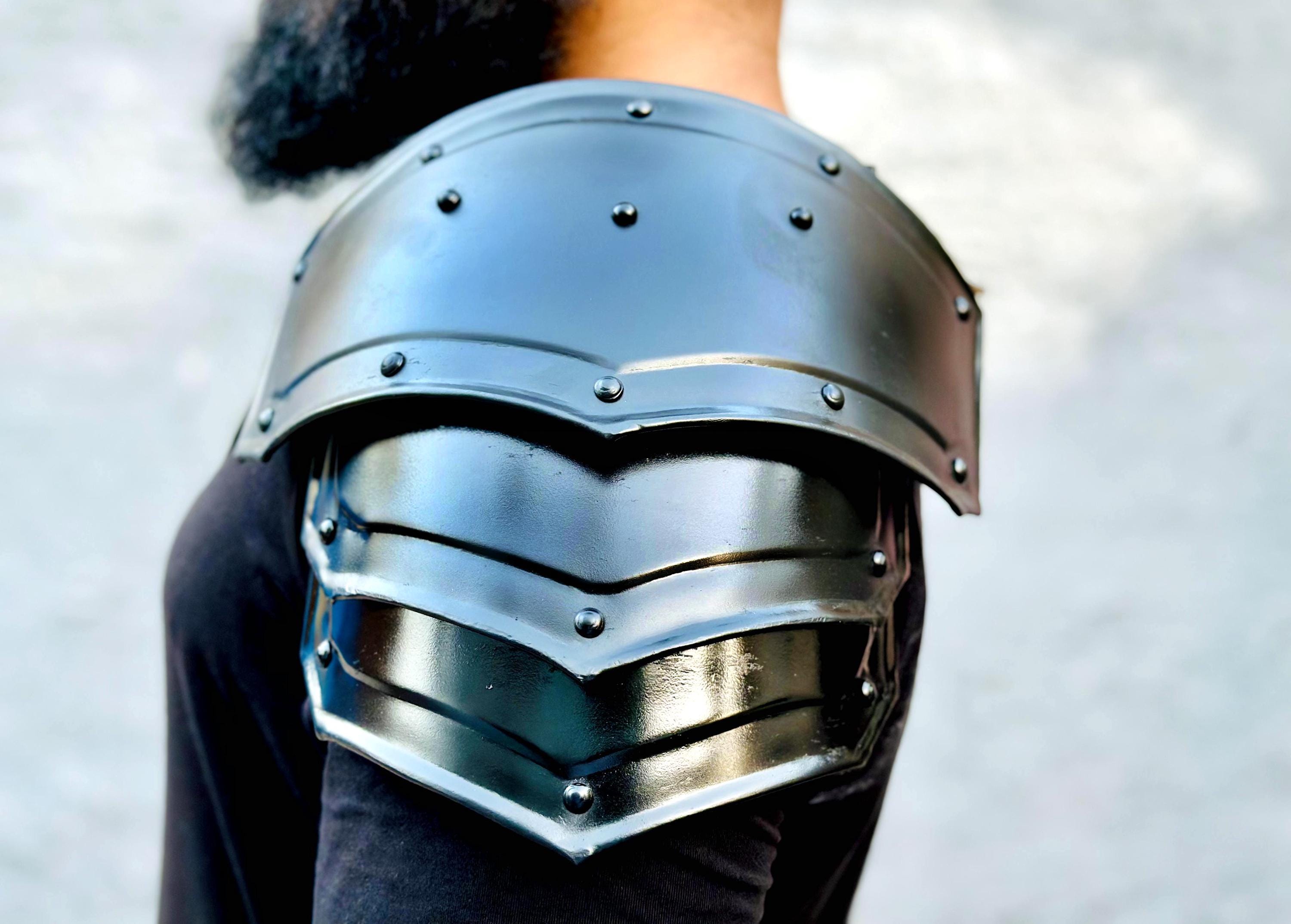 Medieval Knight Gorget With Pauldrons Set Viking Brave Female Steel ...