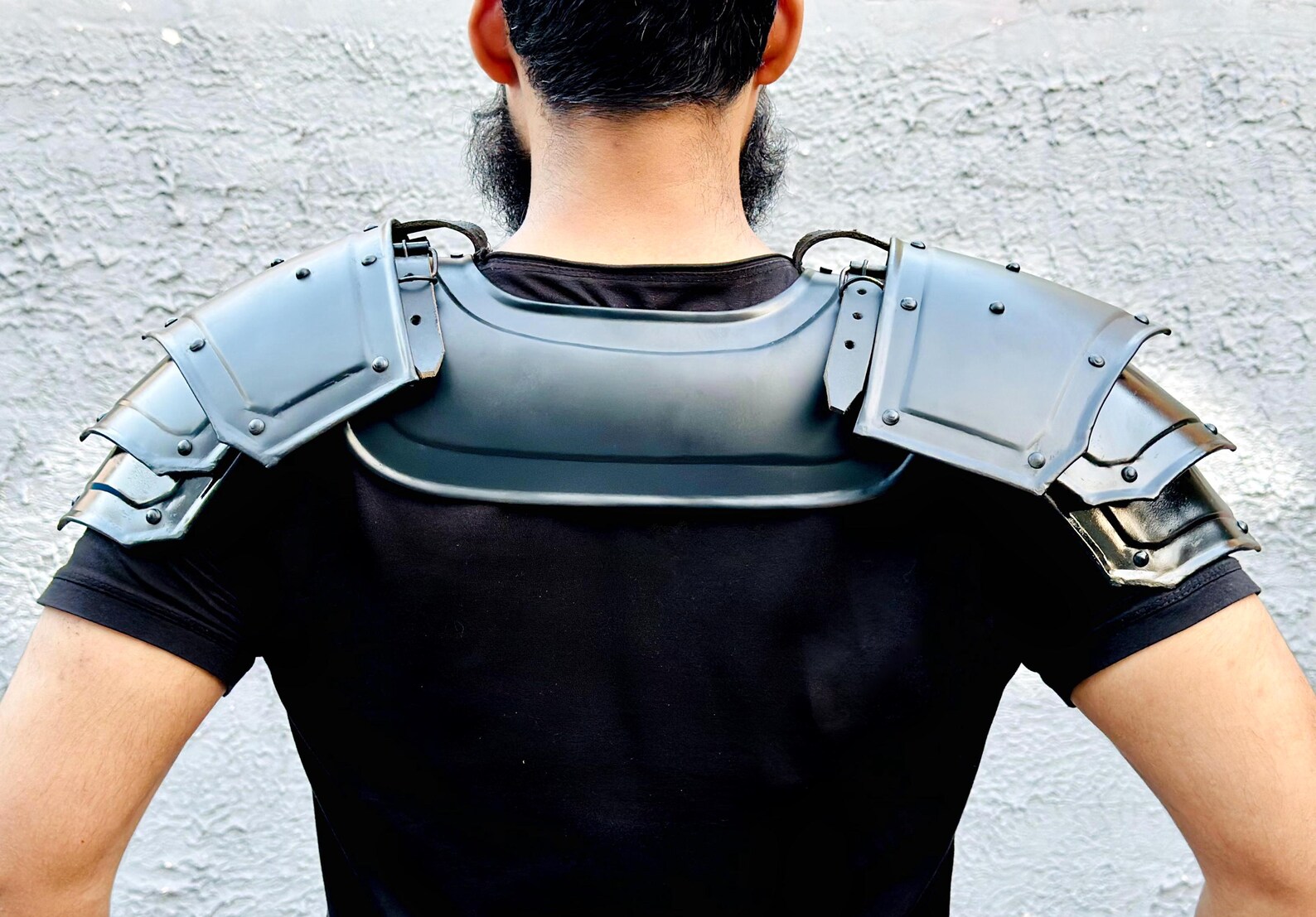 Medieval Knight Gorget With Pauldrons Set Viking Brave Female Steel ...