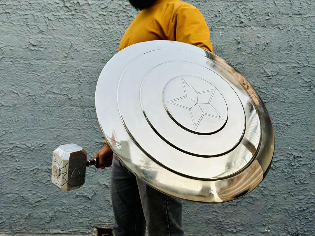 Blank Captain America Shield With Thor Hammer Mighty Thor Broken Hammer ...