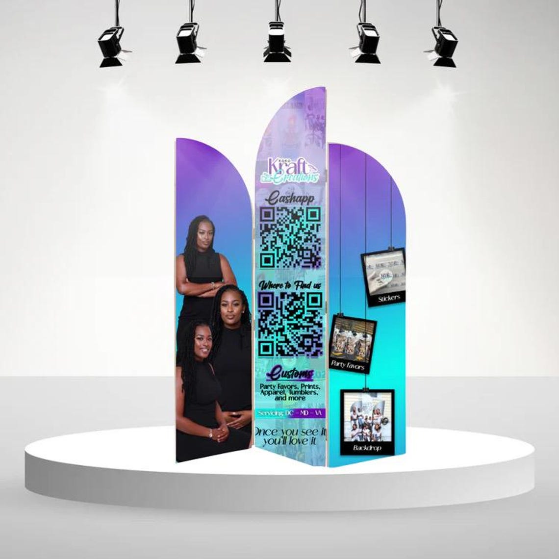 Hobby Lobby Wood Arch Panel Backdrop Template for Canva Mockup Included ...