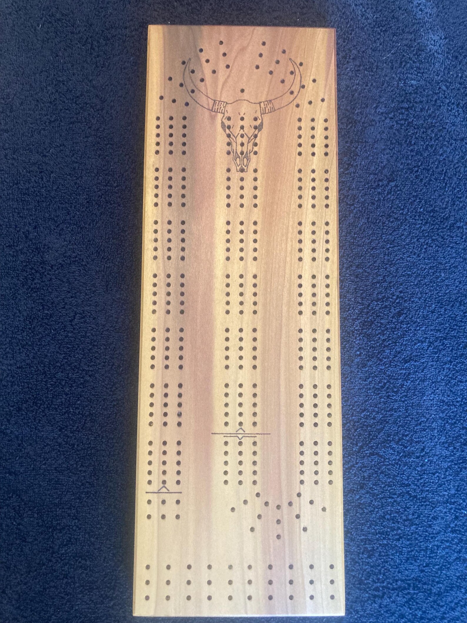 Cribbage Board Southwest Wood Burned Cow Skull Southwest Style - Etsy