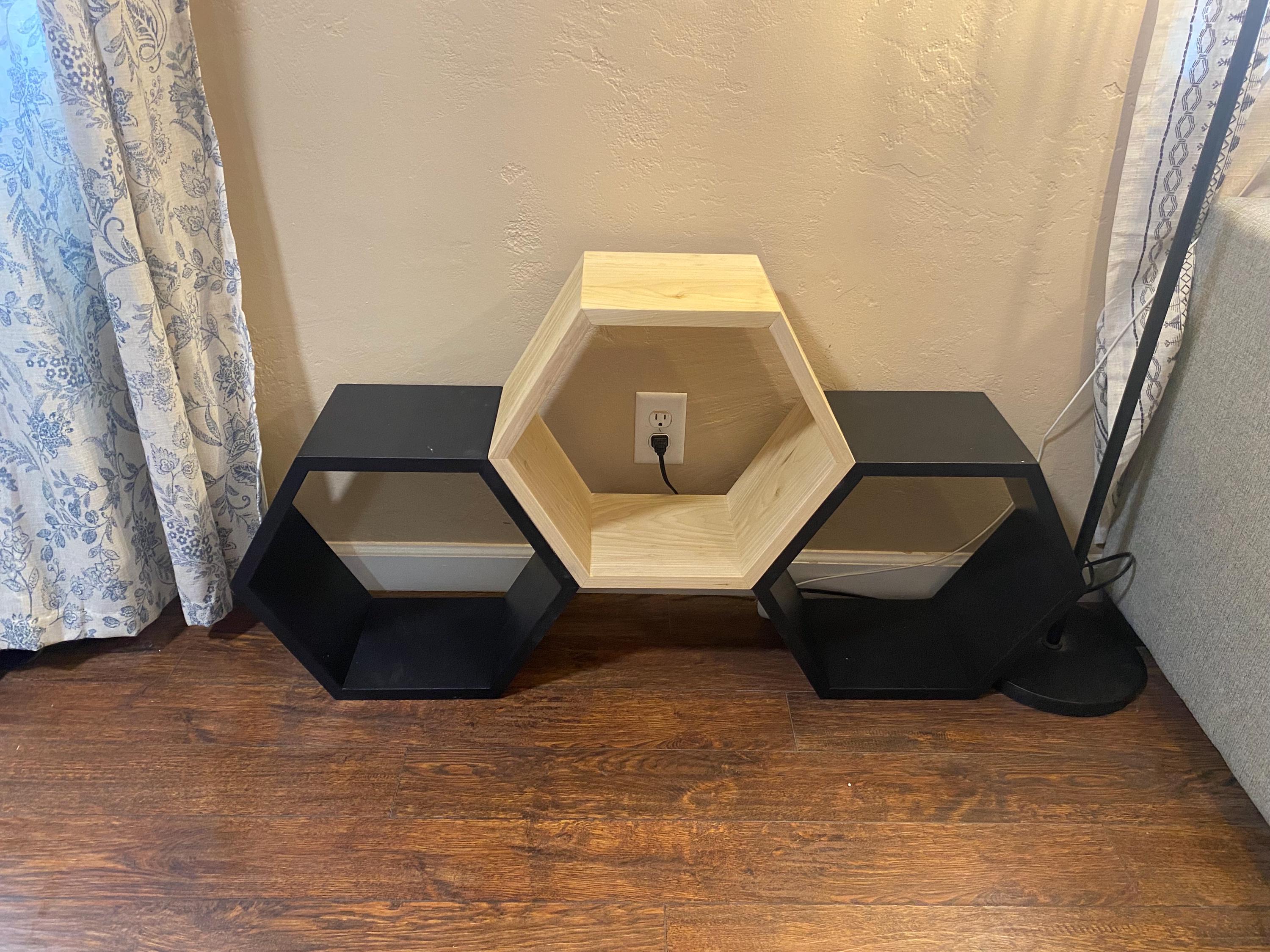 Hexagonal Base Piece Solid Wood Console Table Made in USA - Etsy