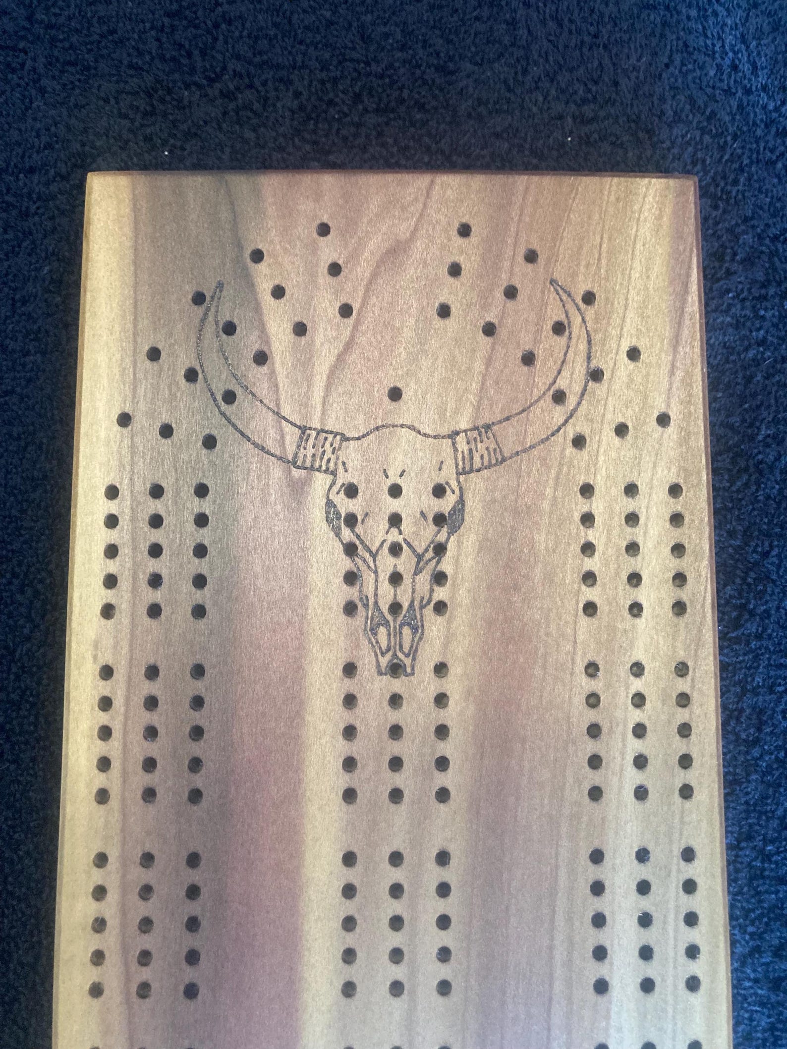 Cribbage Board Southwest Wood Burned Cow Skull Southwest Style - Etsy