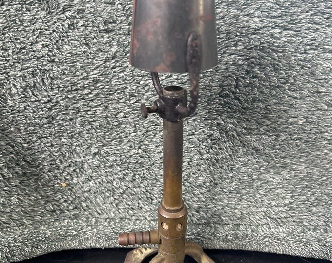 Antique Brass Laboratory Bunsen Burner Frame Medical Early Industrial ...