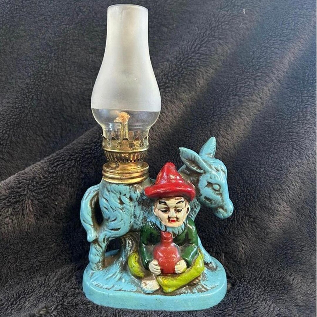 MCM Vintage Porcelain Mini Oil Lantern Moonshiner - Etsy