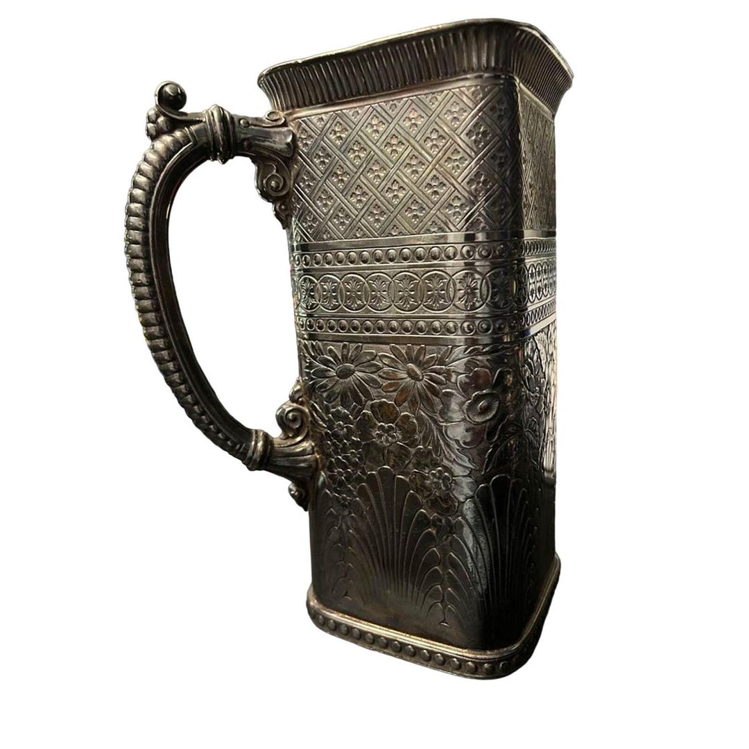 Antique James W Tufts Silver Plate Pitcher - Etsy