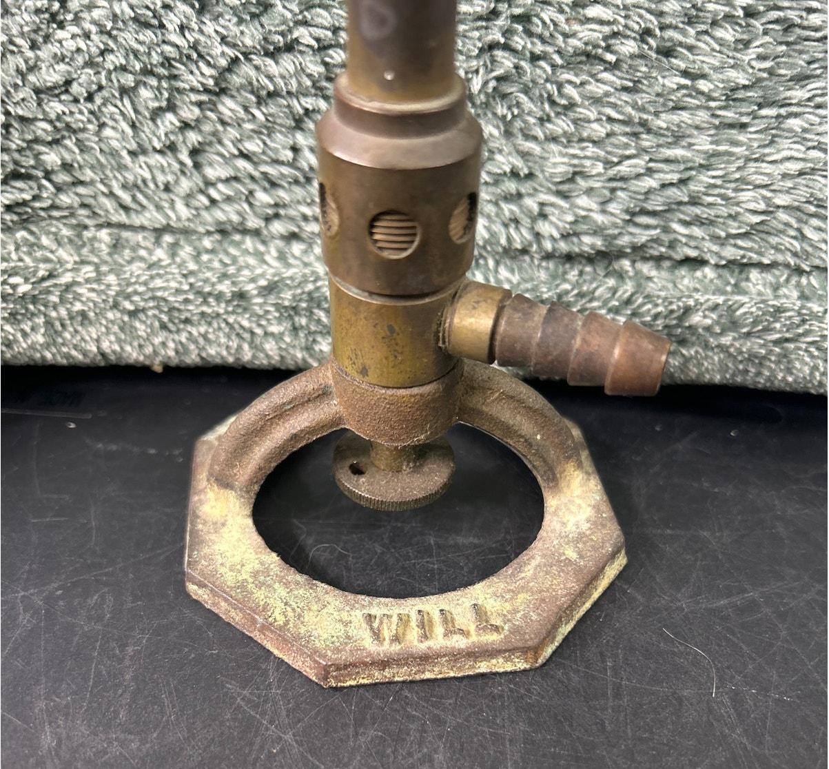 Antique Brass Laboratory Bunsen Burner Frame Medical Early Industrial ...