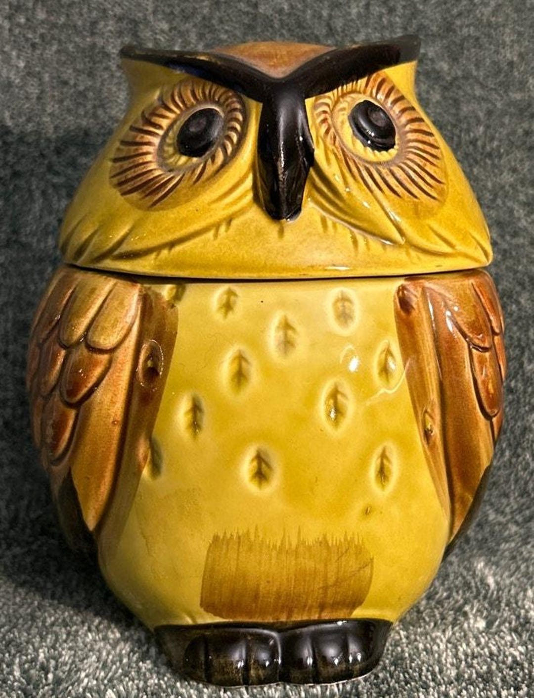 Vintage Lego Owl Sugar Canister With Spoon Holder Excellent Condition ...