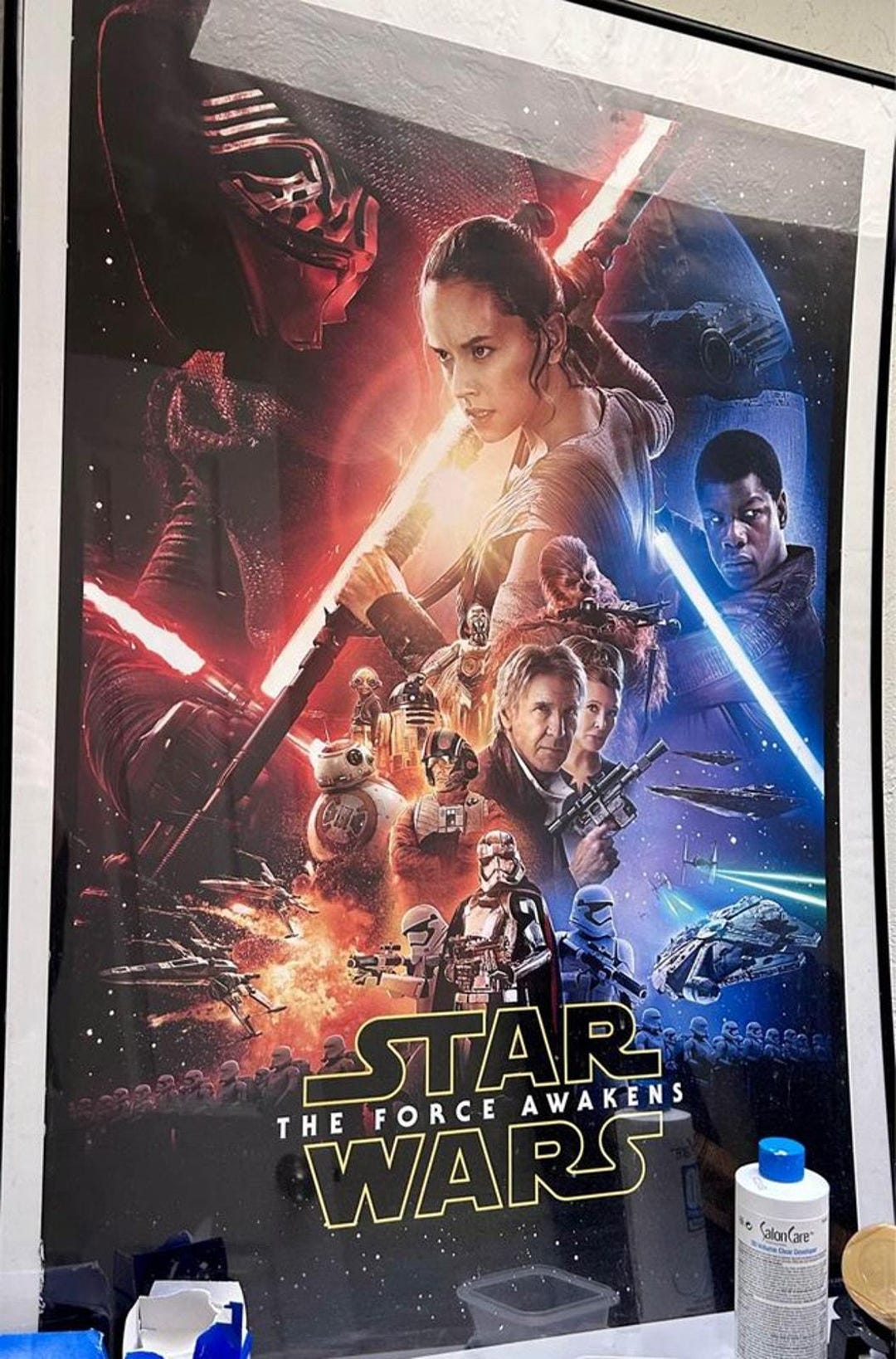 Star Wars TFA Framed Movie Poster - Etsy