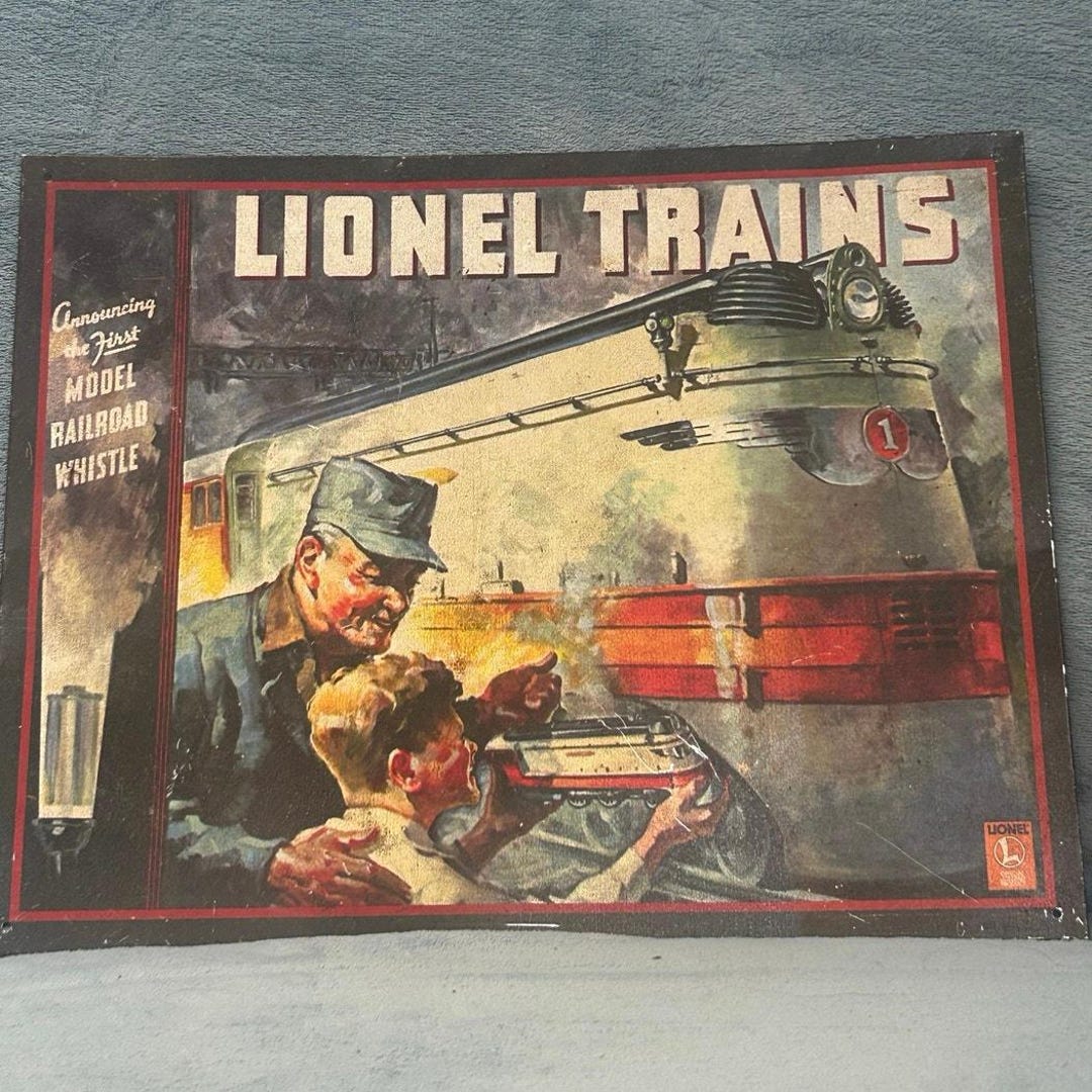 Lionel Trains Repro 1935 Cover Tin Sign Nostalgic - Etsy