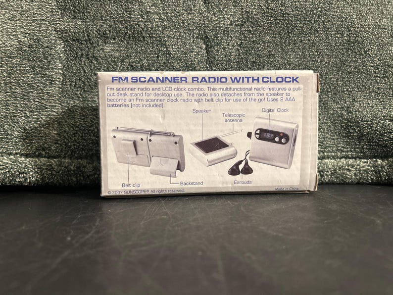 FM Scanner Radio With Clock 2007 SUNSCOPE - Etsy