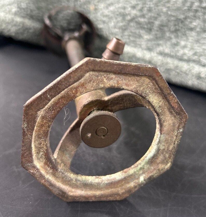 Antique Brass Laboratory Bunsen Burner Frame Medical Early Industrial ...